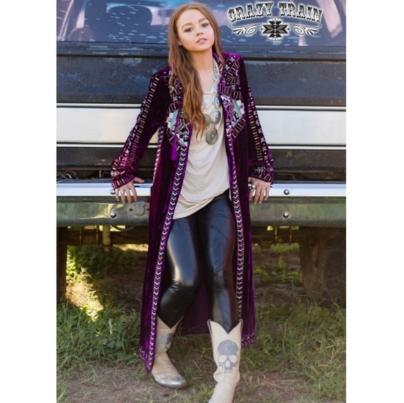 Crazy Train | Jackets & Coats | Crazy Train Velveteen Duster | Poshmark